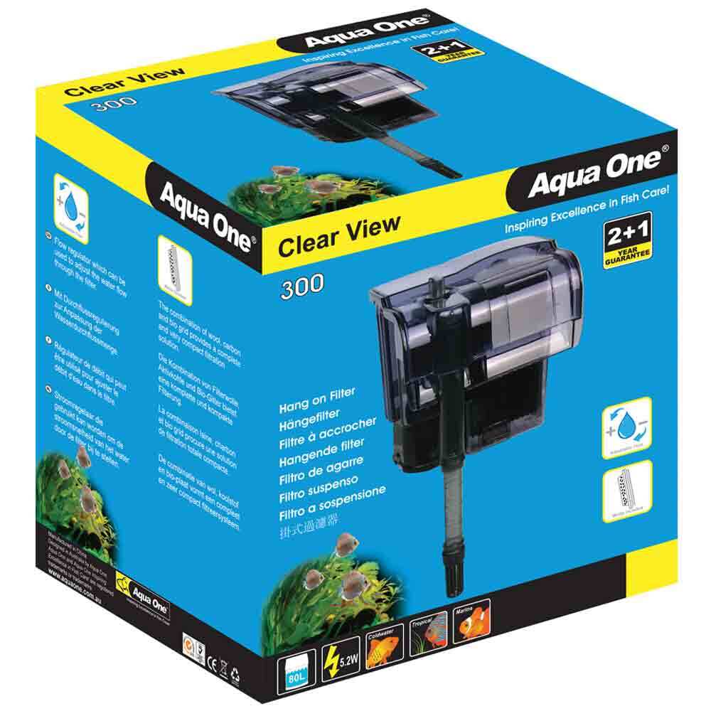 Aqua One 300 ClearView Hang On Filter 300L/Hr – Upmarket Pets Melbourne
