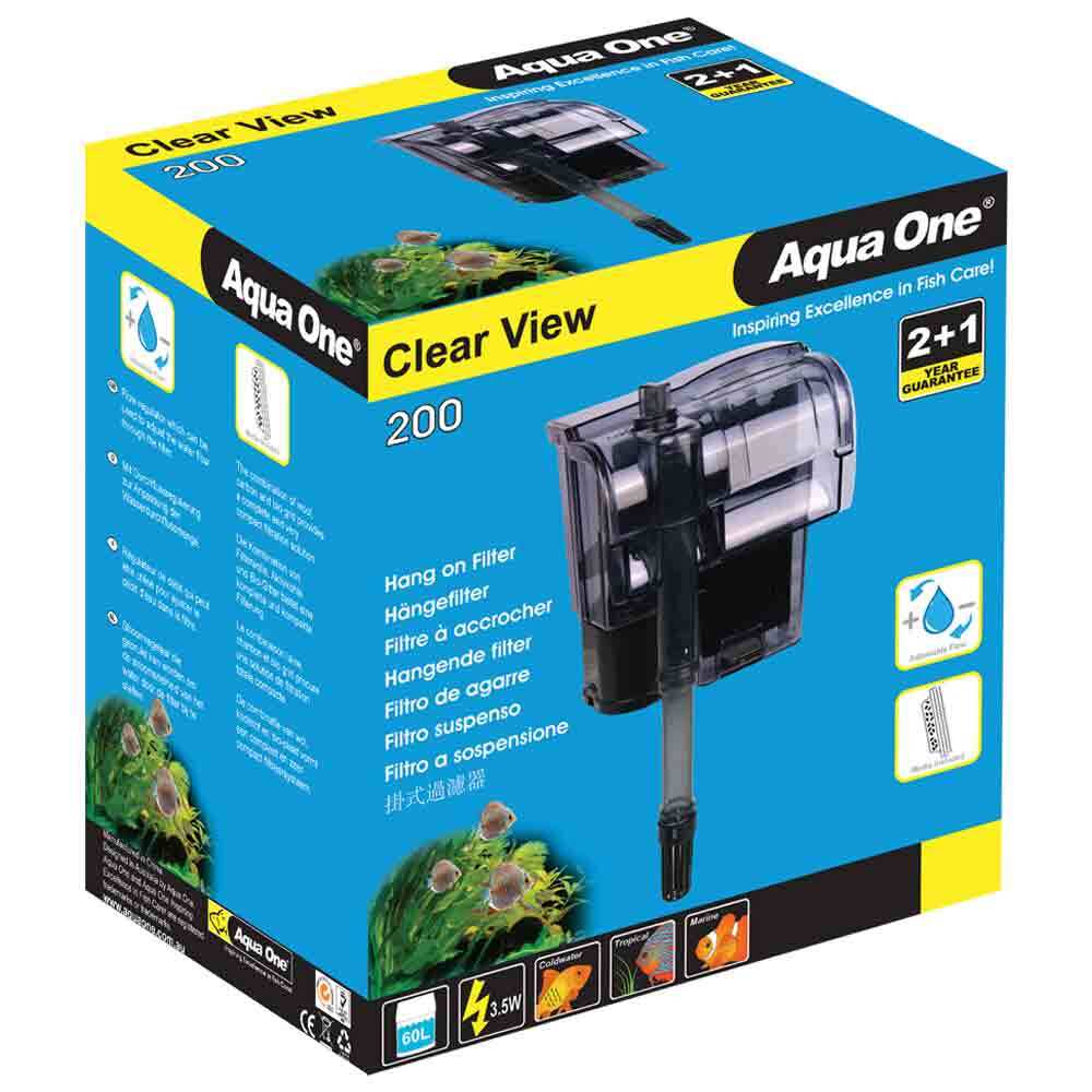 Aqua One 200 ClearView Hang On Filter 200L/Hr – Upmarket Pets Melbourne